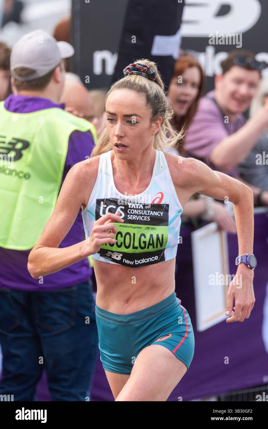 Eilish McColgan, female elite athlete competing in the 2025 TCS London ...