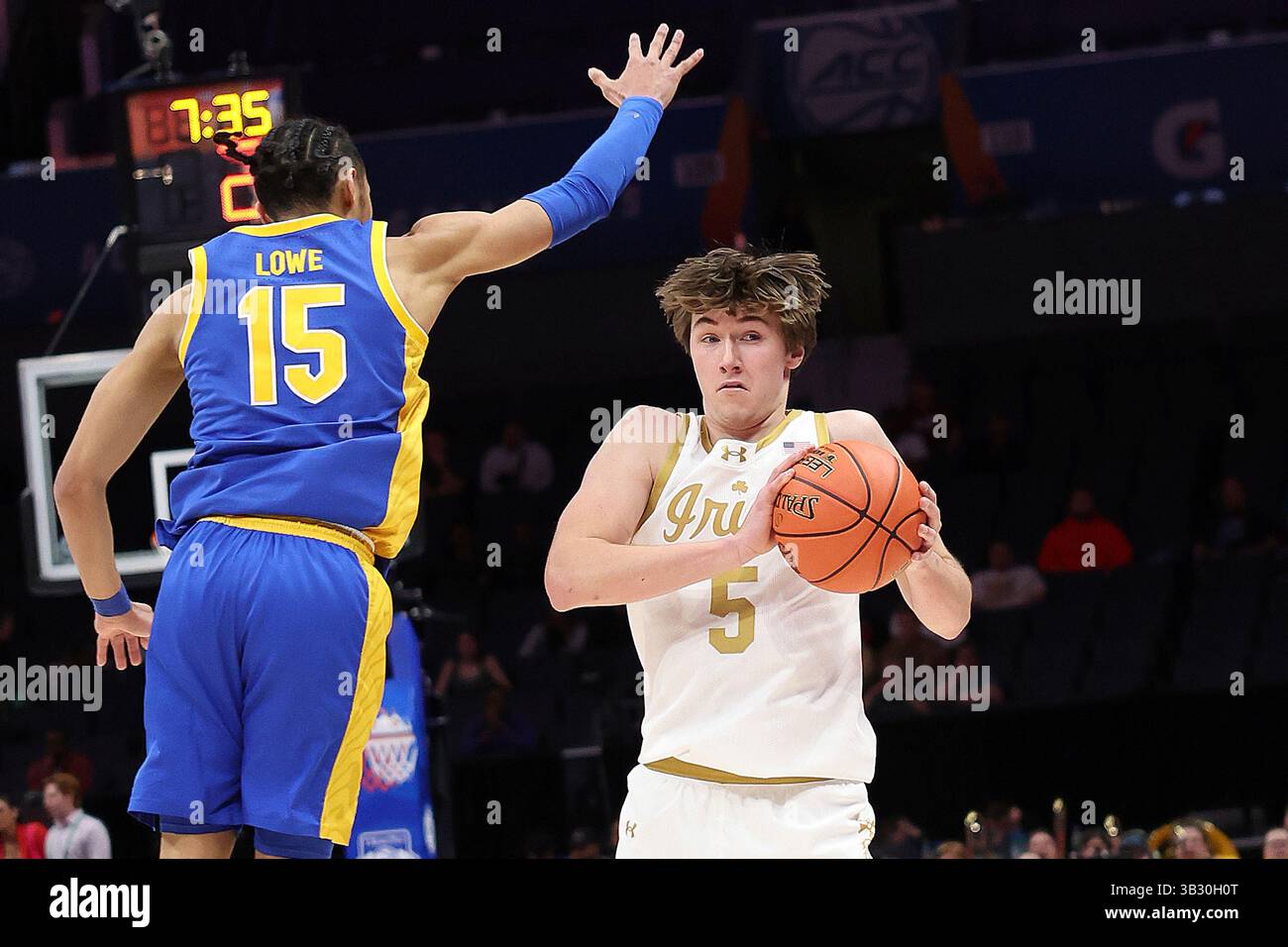 CHARLOTTE, NC - MARCH 11: Notre Dame Fighting Irish guard Cole Certa (5 ...