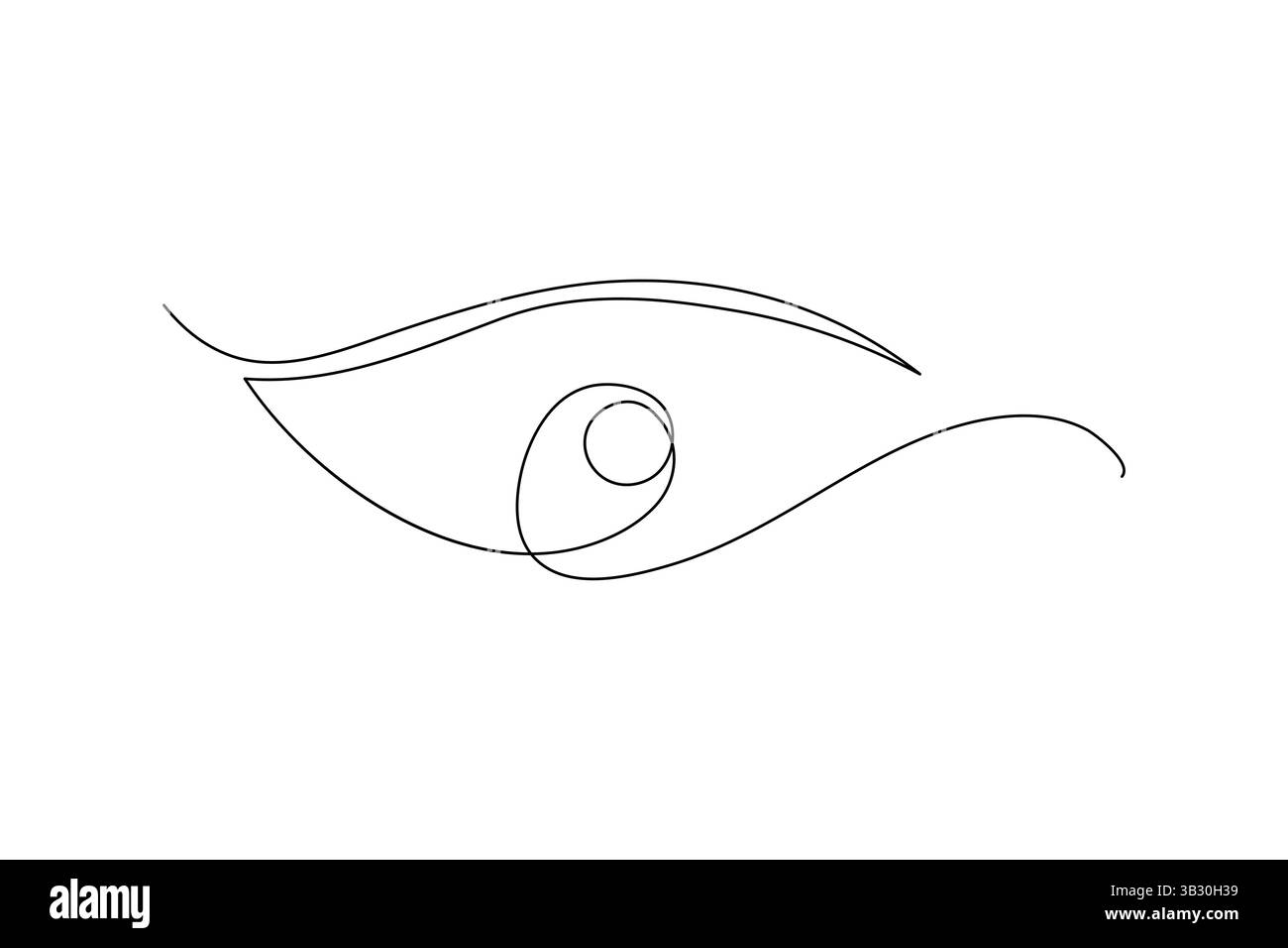 One eye in continuous one line drawing Minimalist outline vector icon ...