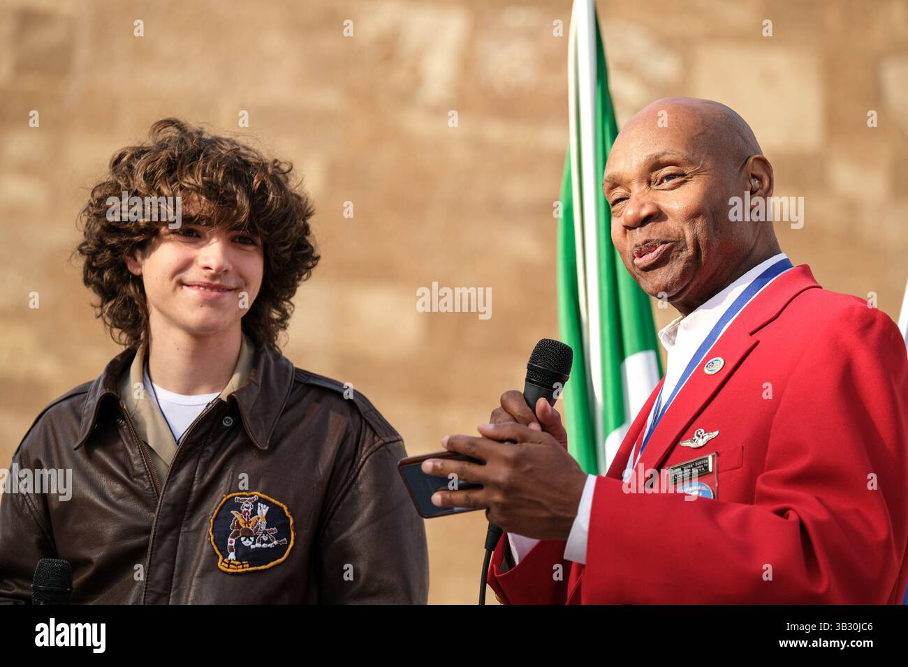 Campomarino, Italy. 23rd Apr, 2025. Jerry "Hawk" Burton, Past President of National Tuskegee ...