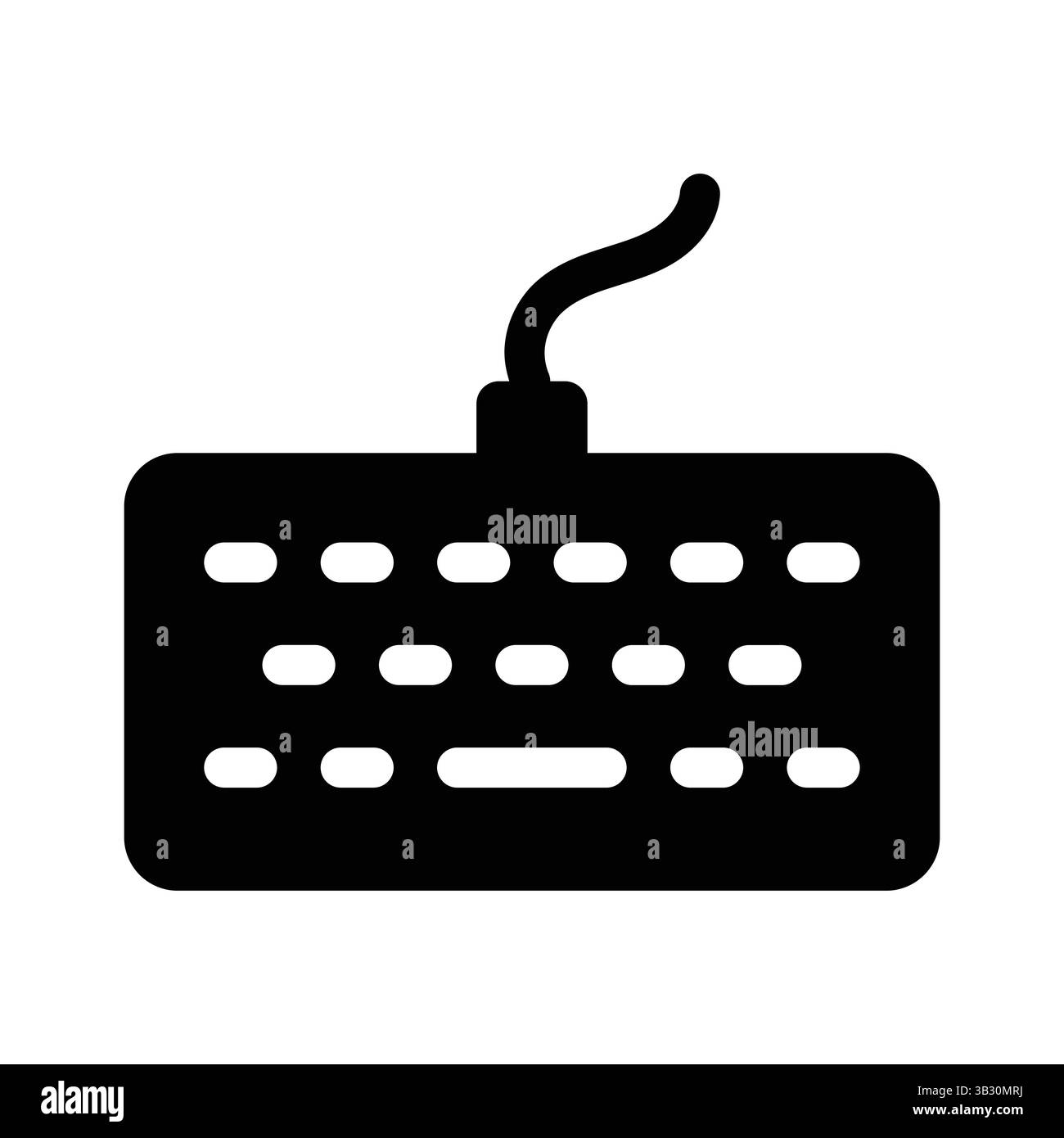 A simple keyboard icon representing typing, input, or computer usage ...