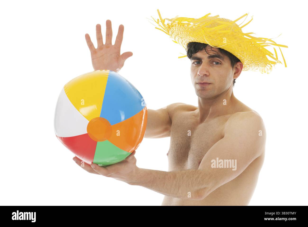 Man beach many muscles hi-res stock photography and images - Alamy