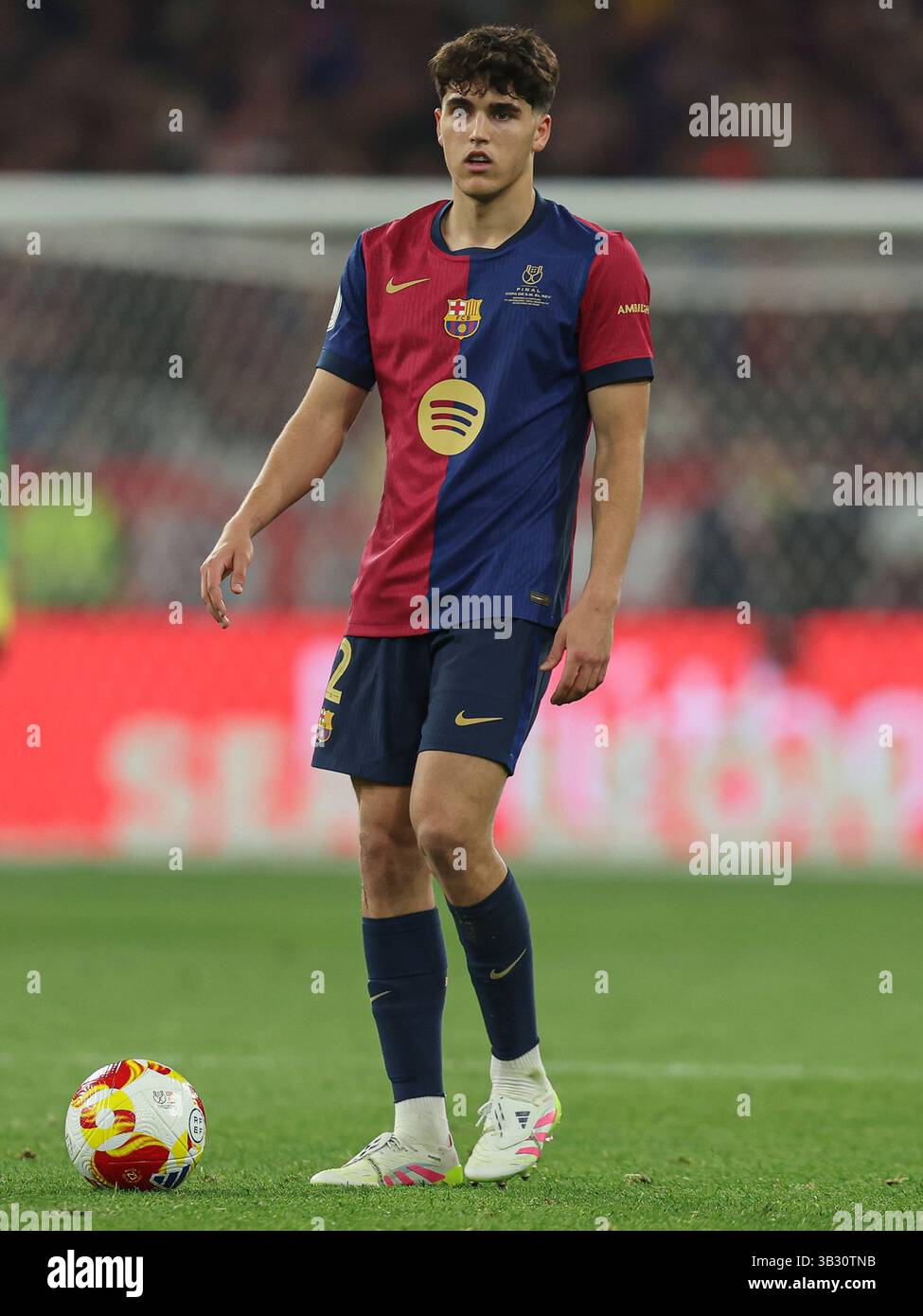 Sevilla, Spain. 27th Apr, 2025. Pau Cubarsi of FC Barcelona during the ...