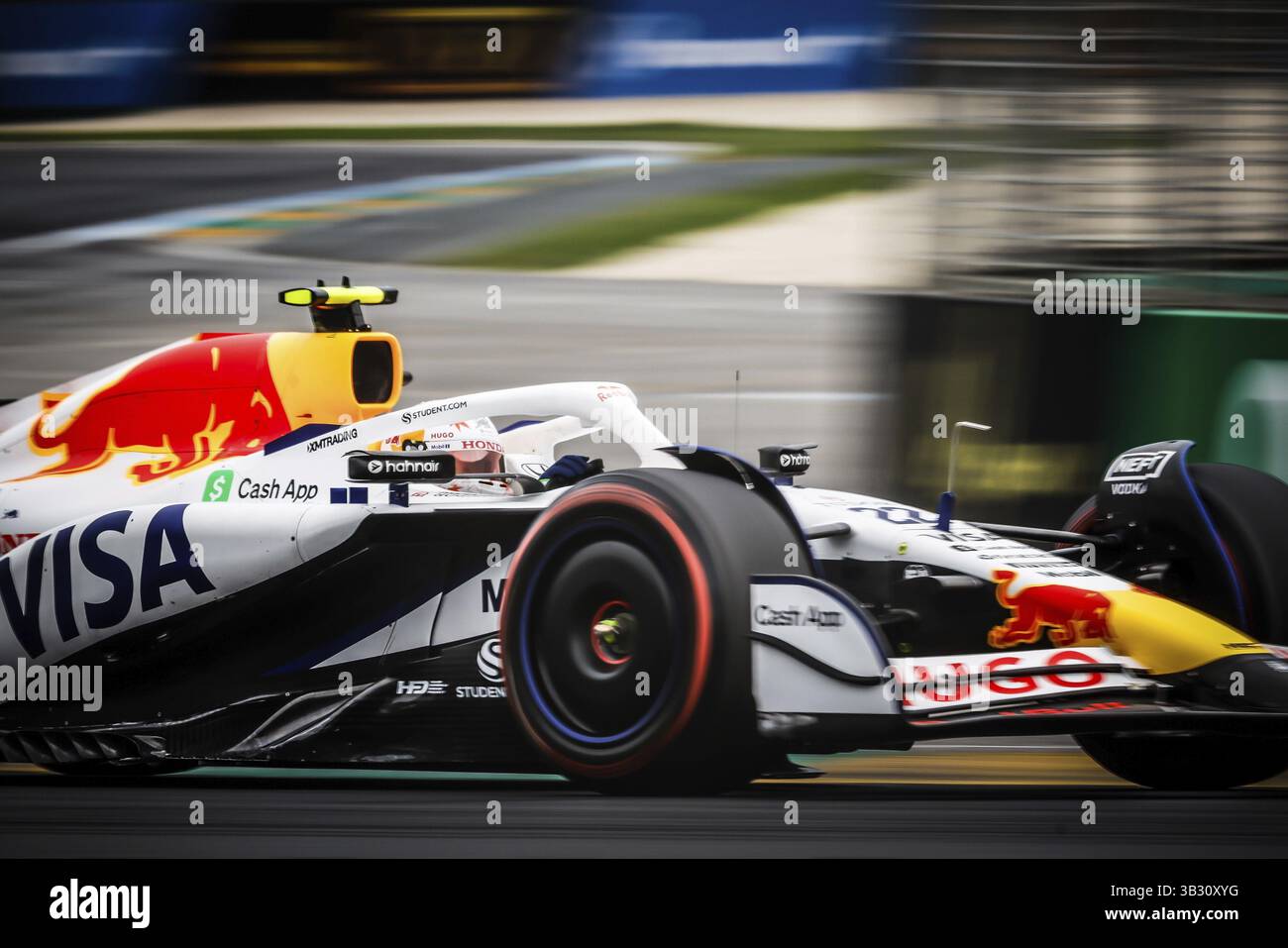 MELBOURNE, AUSTRALIA - MARCH 15: Yuki Tsunoda of Japan drives the Visa Cash App Racing Bulls F1 ...