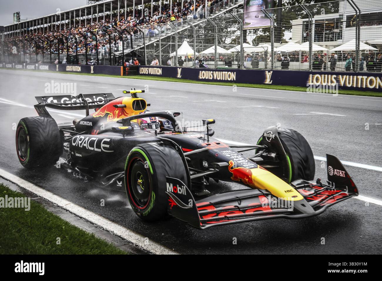 Liam Lawson of New Zealand drives the Oracle Red Bull Racing RB21 ...