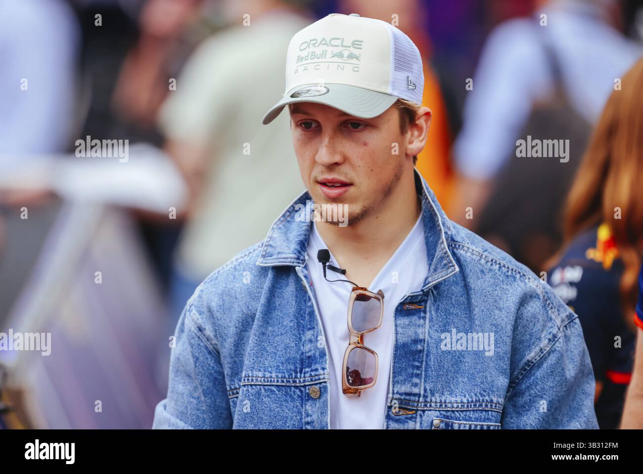 MELBOURNE, AUSTRALIA - MARCH 13: Liam Lawson of New Zealand and Oracle ...