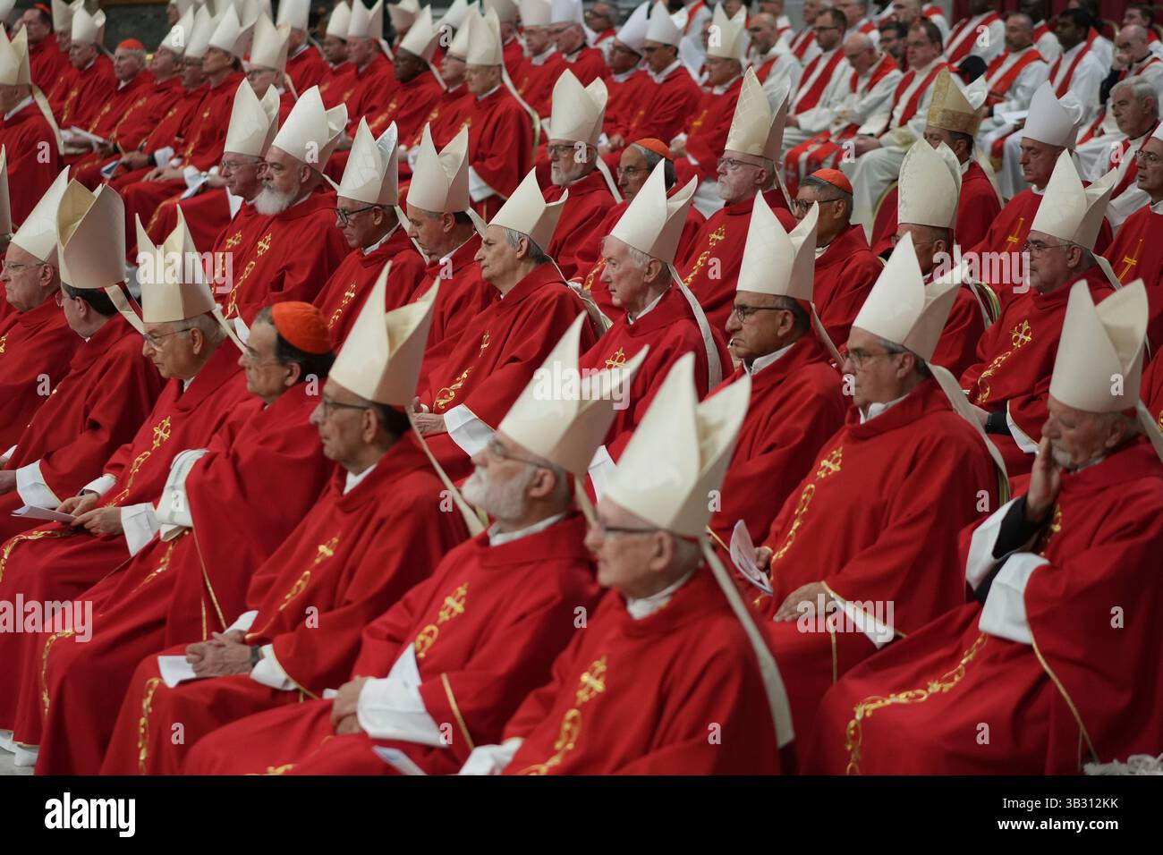 Cardinals attend a mass on the third of nine days of mourning for late ...