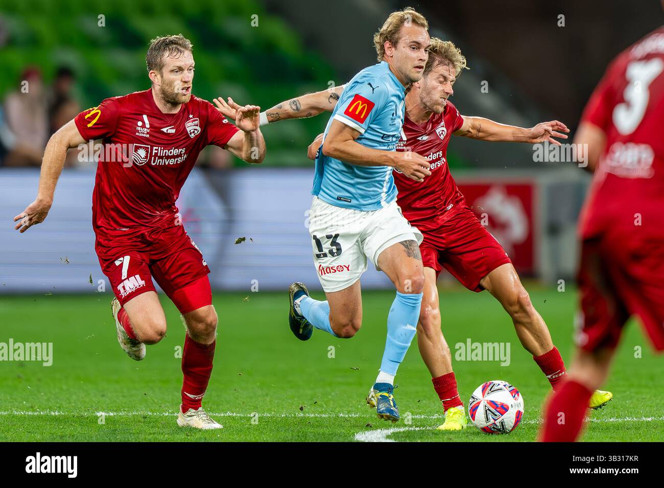Melbourne, Australia. 26th Apr, 2025. Nathaniel Atkinson of Melbourne ...