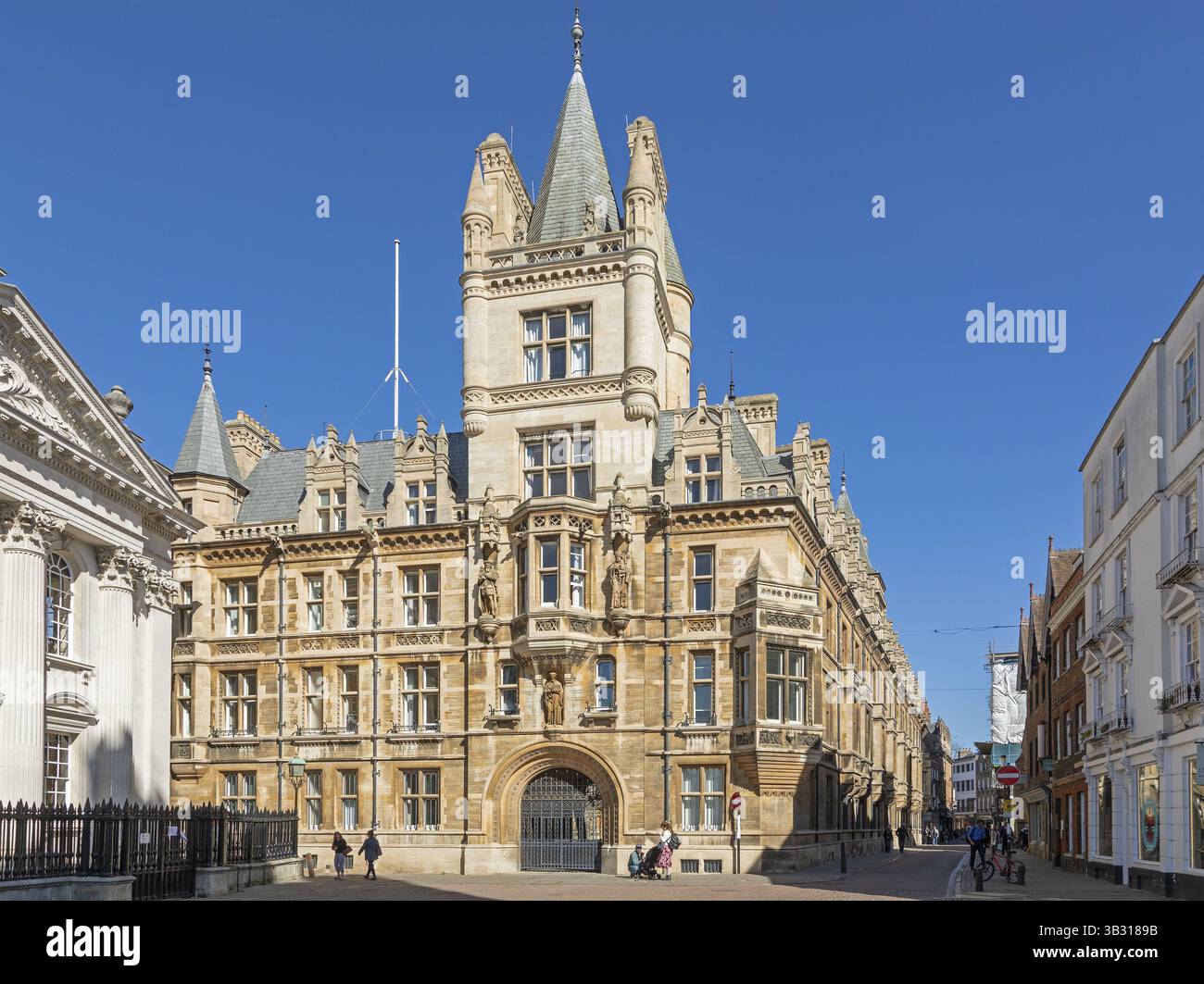 Tower of the Waterhouse Building, Gonville and Caius College, King's ...
