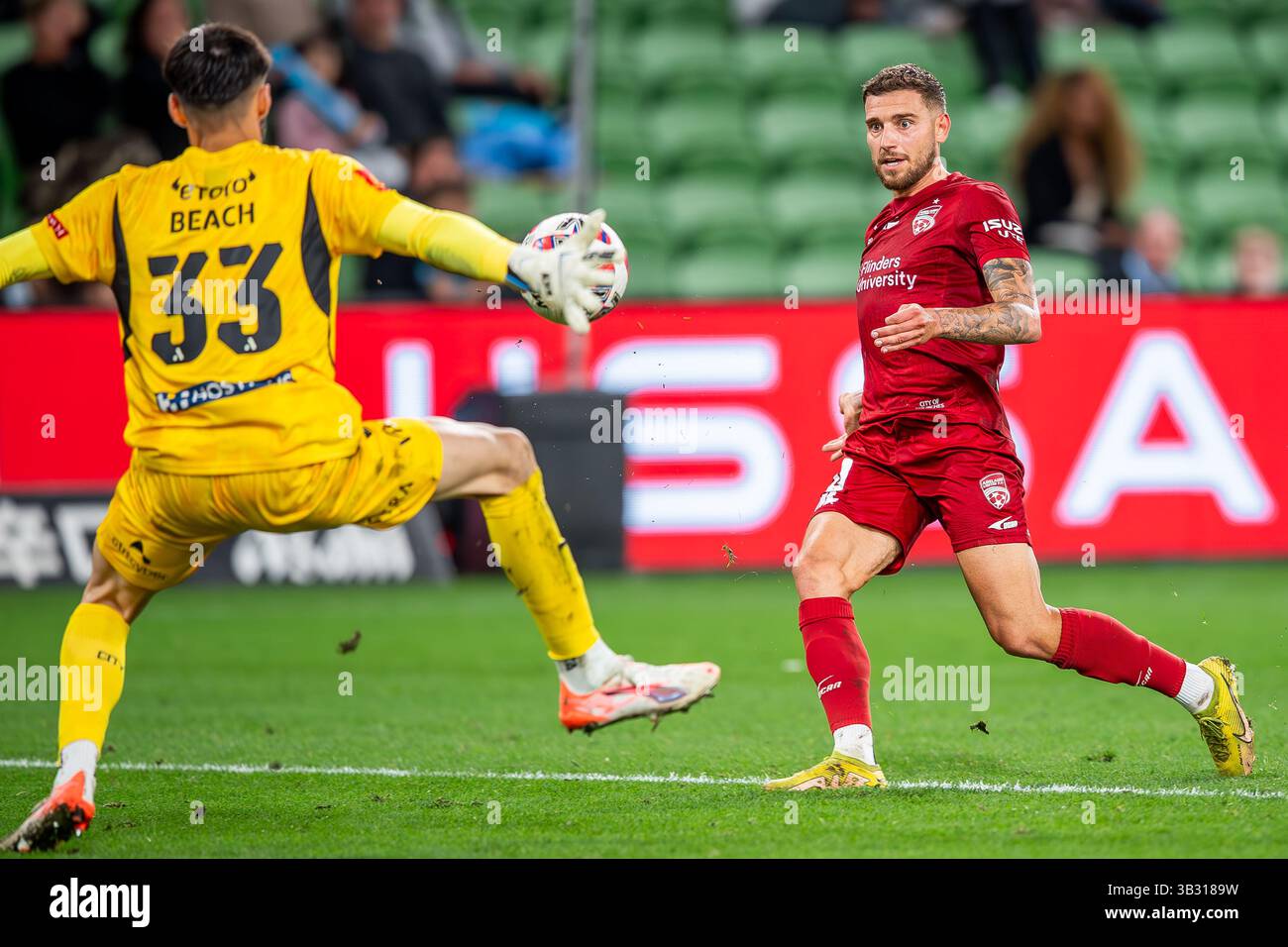 Melbourne, Australia. 26th Apr, 2025. Melbourne City's goalkeeper ...