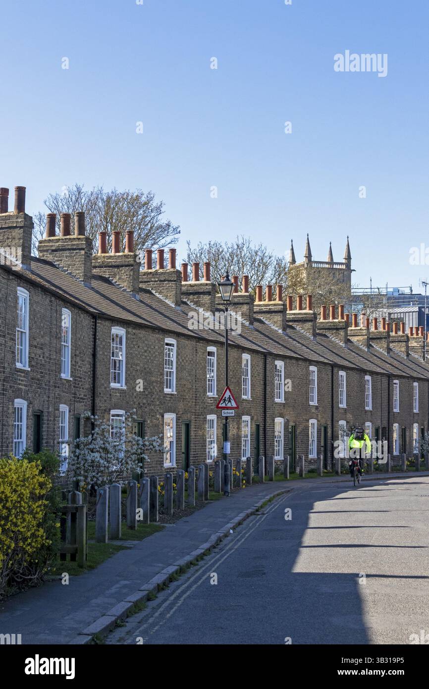 Terraced houses, Lower Park Street, Cambridge, England, Great Britain ...