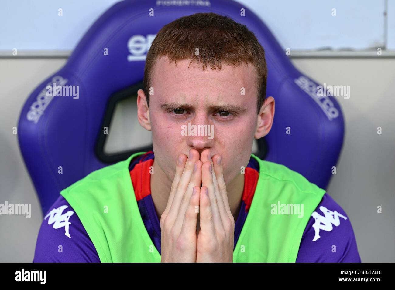 ACF Fiorentina's defender Pietro Comuzzo during ACF Fiorentina vs ...