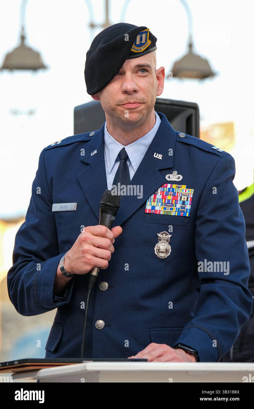 Campomarino, Italy. 23rd Apr, 2025. Tech. Sgt. Christopher Giles, 39th Security Forces Squadron ...