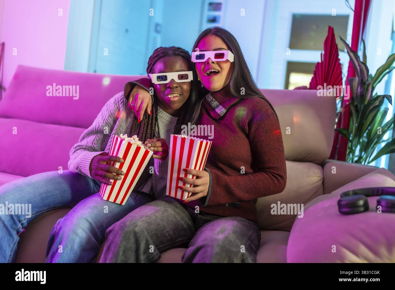 Movie night home boxes hi-res stock photography and images - Alamy