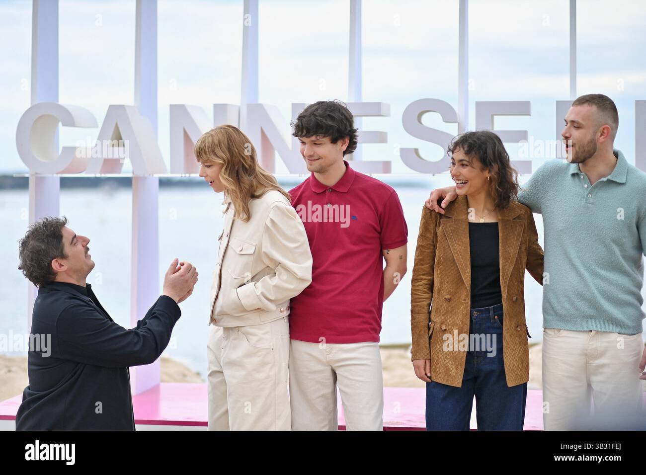 Cannes, France. 28th Apr, 2025. Damien Bonnard, Celine Sallette, Pablo ...