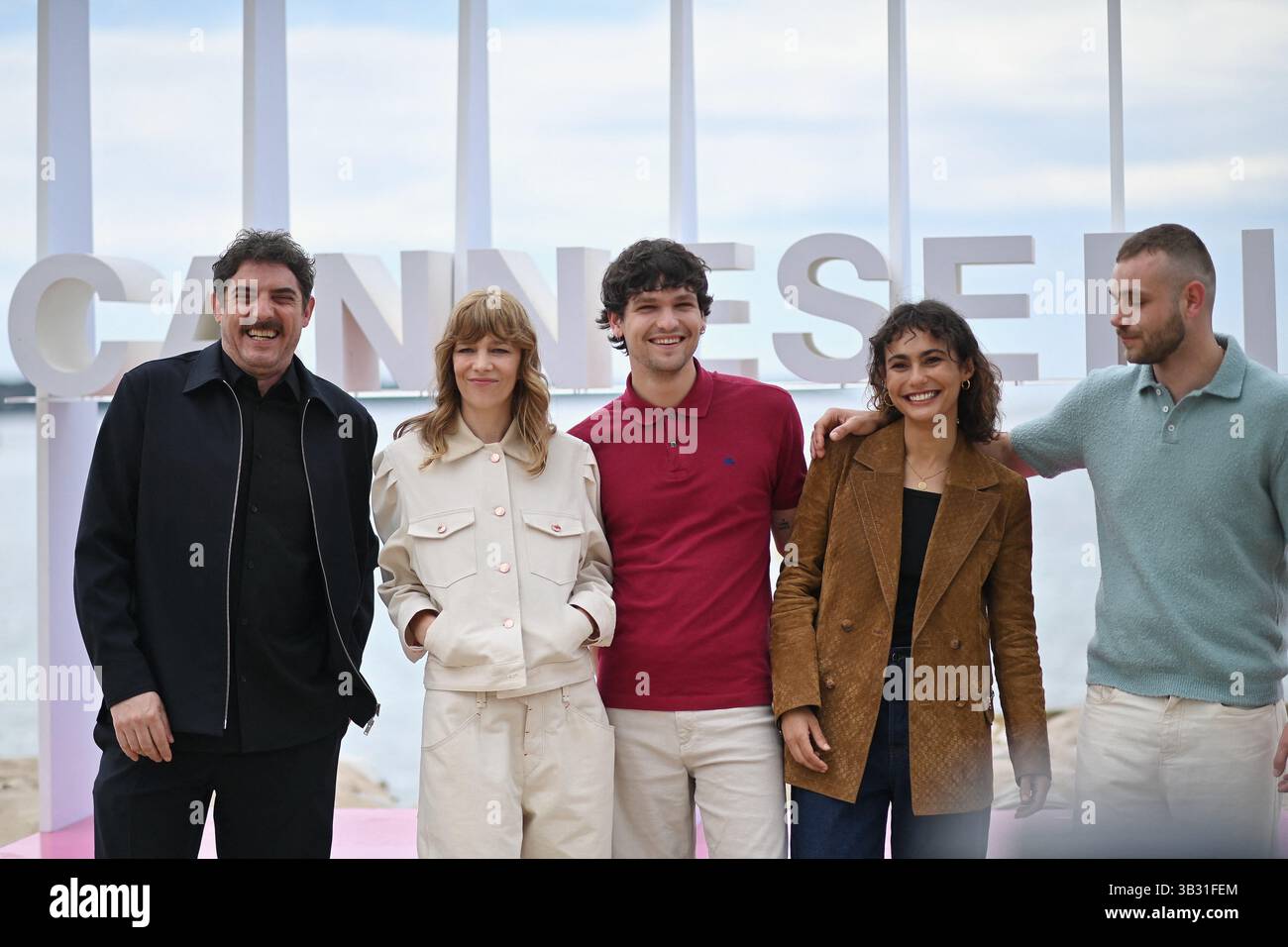 Cannes, France. 28th Apr, 2025. Damien Bonnard, Celine Sallette, Pablo ...