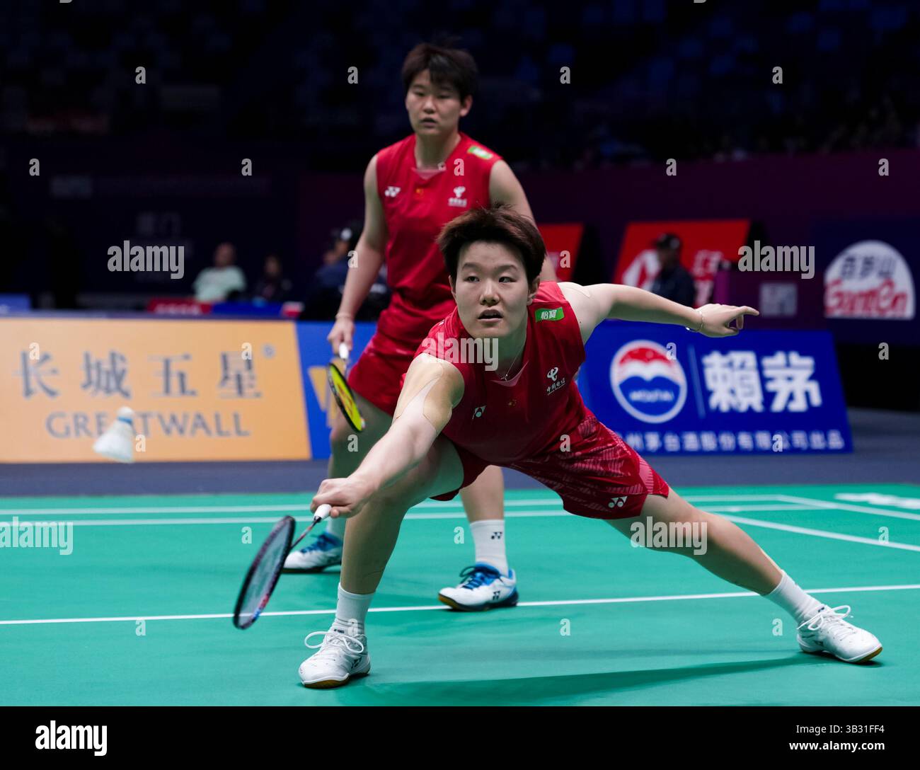 Xiamen, China's Fujian Province. 28th Apr, 2025. Liu Shengshu (front ...