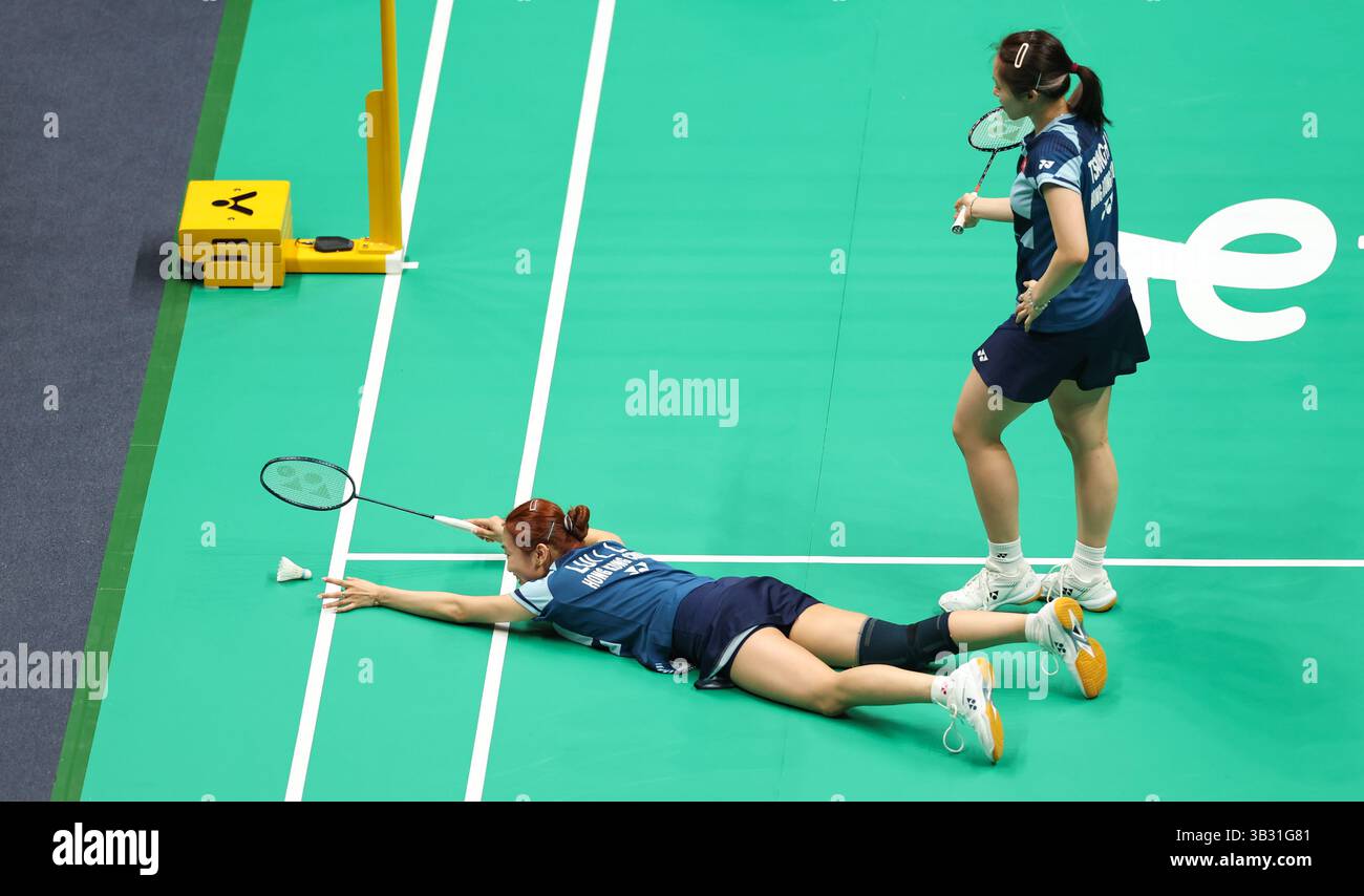 Xiamen, China's Fujian Province. 28th Apr, 2025. Lui Lok Lok (L)/Tsang ...