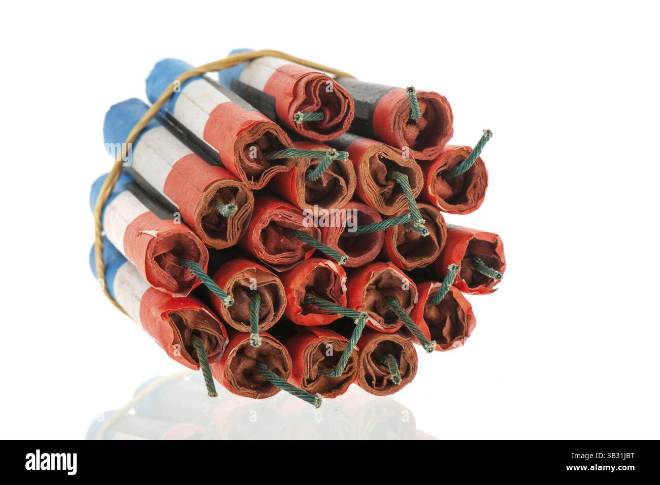 Firework crackers in red white and blue isolated Stock Photo - Alamy