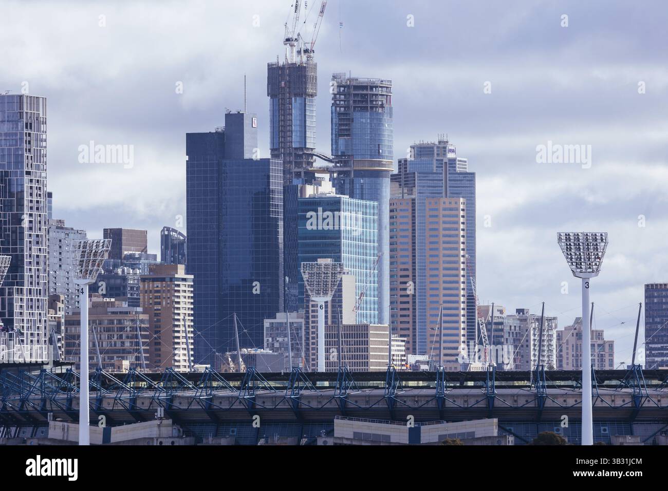 MELBOURNE, AUSTRALIA - JUNE 10, 2022: View towards Melbourne Cricket ...