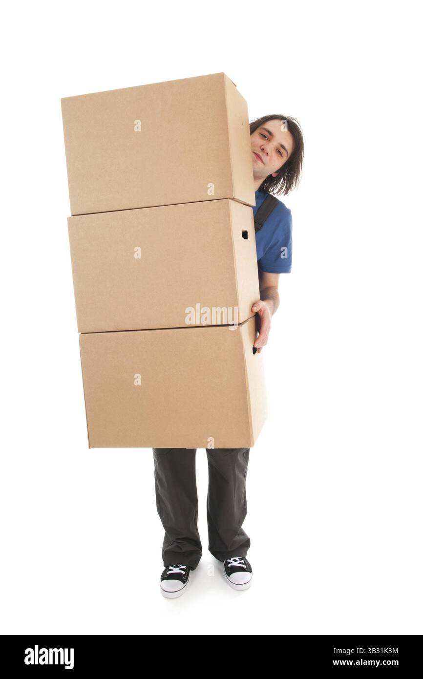 Stacked cardboard boxes against hi-res stock photography and images - Alamy