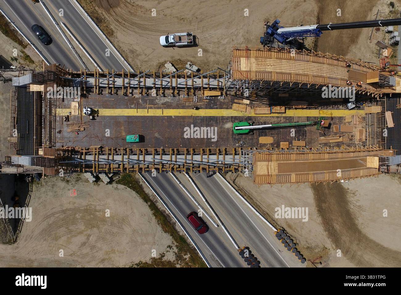 The Tied Arch Bridge construction site, which will take high-speed ...