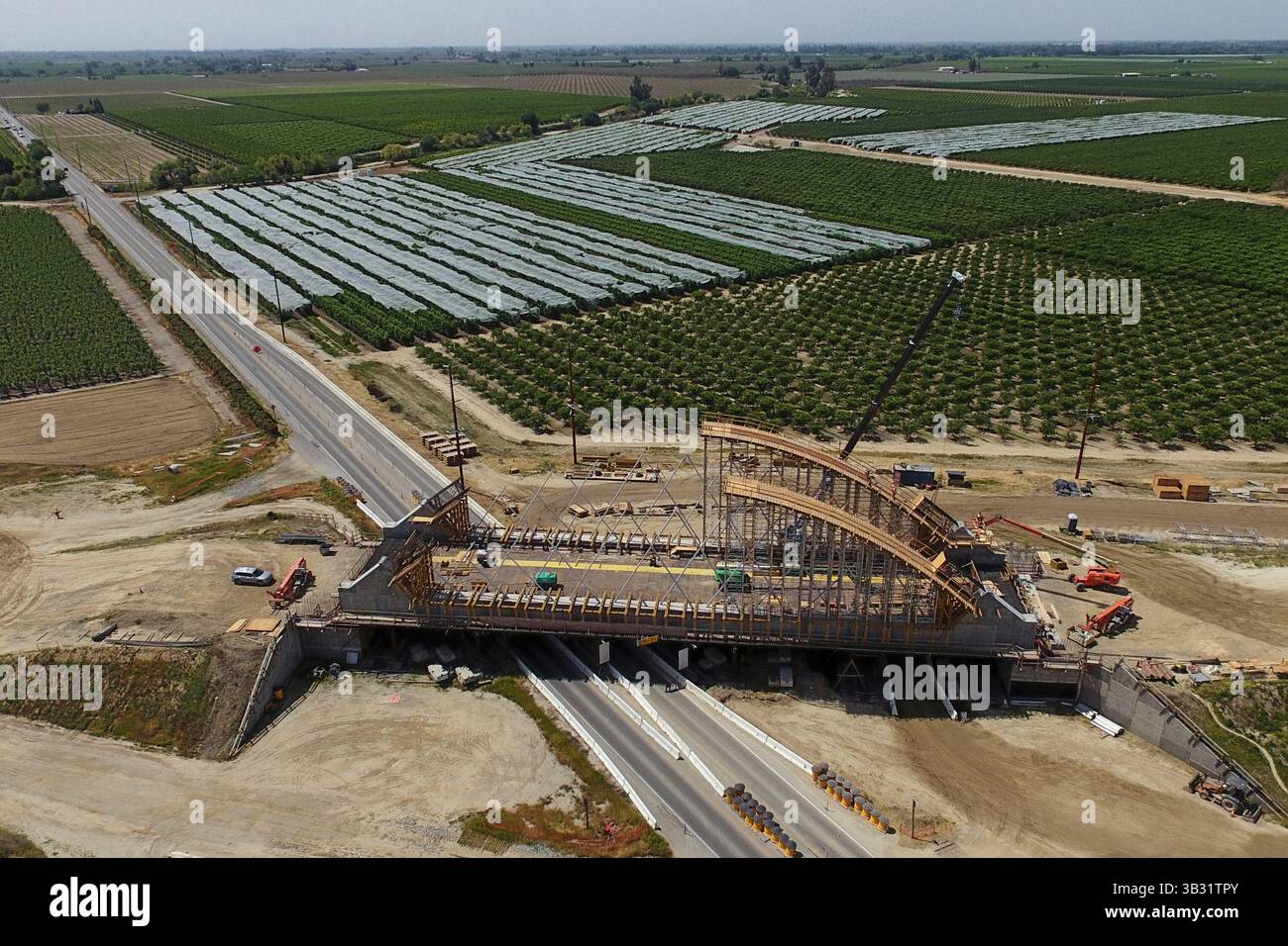 The Tied Arch Bridge construction site, which will take high-speed ...