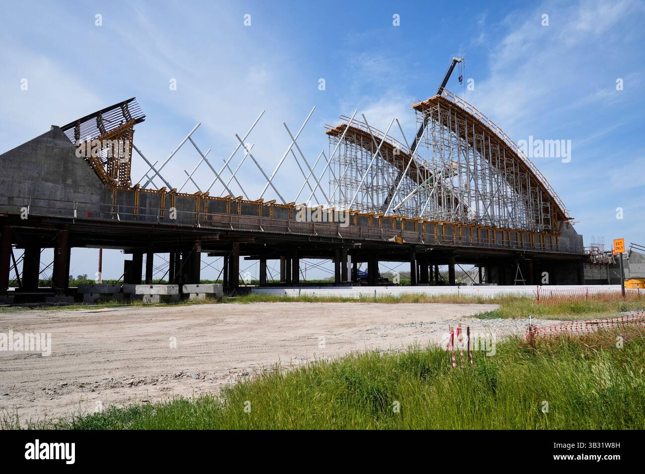 The Tied Arch Bridge construction site, which will take high-speed ...