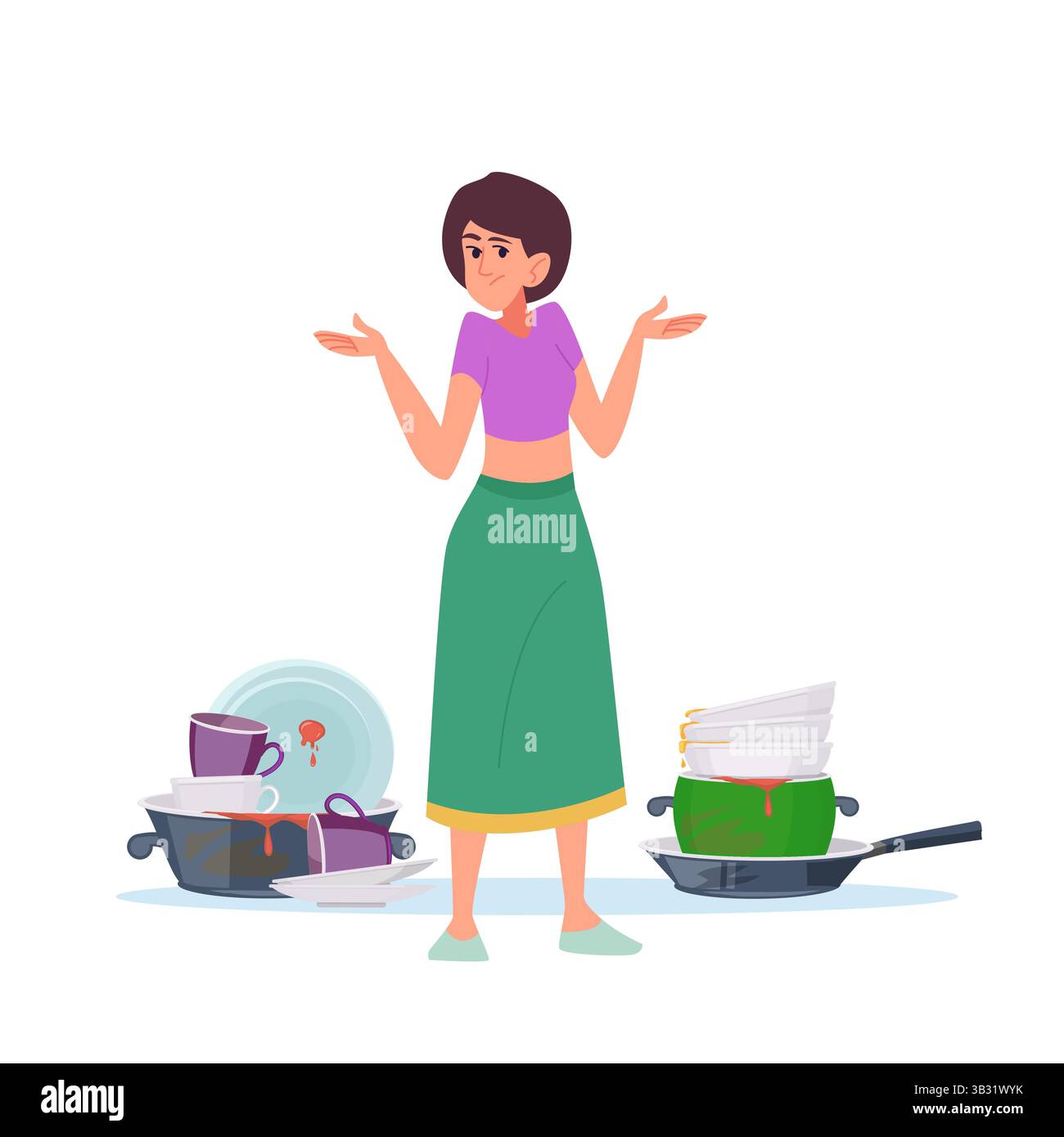 Dirty bowl food Stock Vector Images - Alamy