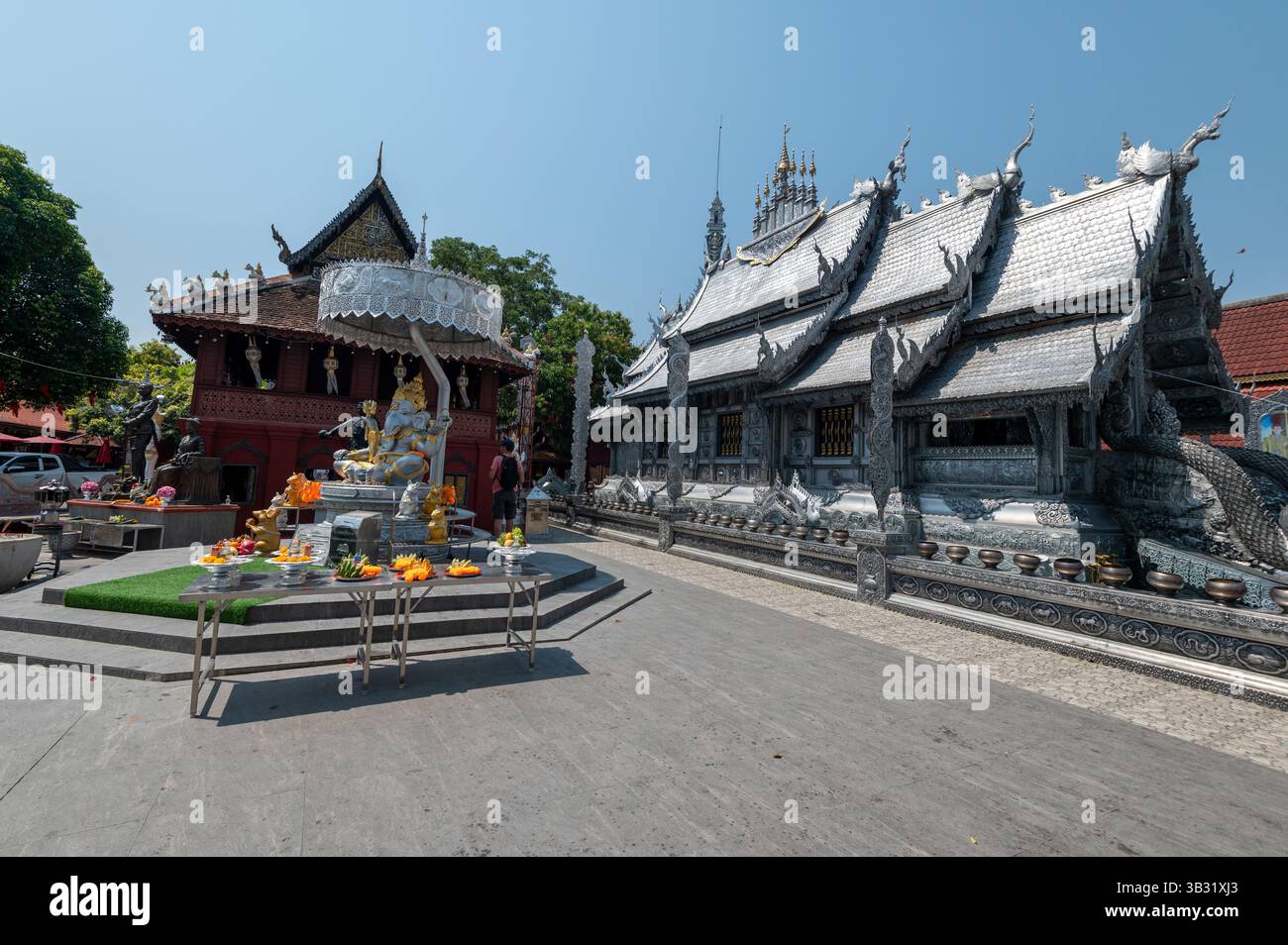 The Wat Sri Suphan, Silver Buddhist Temple in Chiang Mai in northern ...