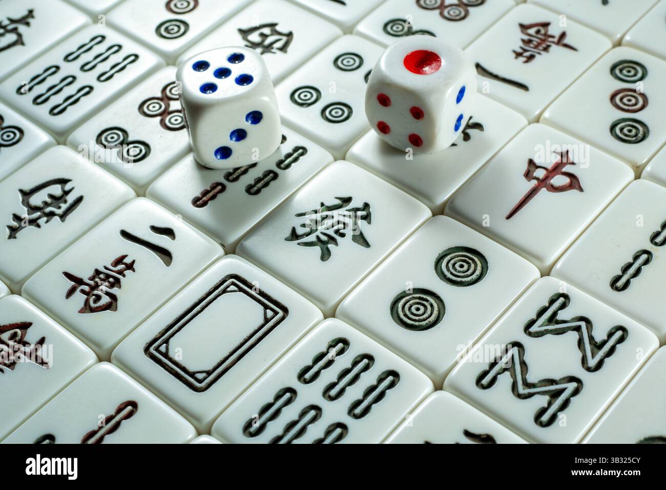 A close-up of Mahjong tiles,Mahjong (mah jongg, mah-jongg, and mahjongg ...