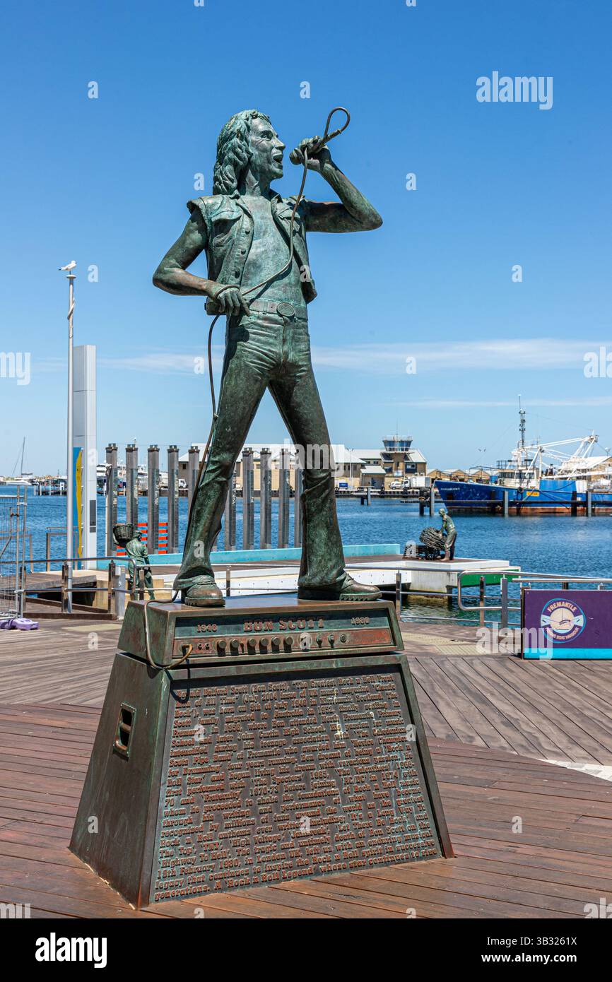 Memorial to Ronald Belford "Bon" Scott (1946 – 1980) the Australian ...