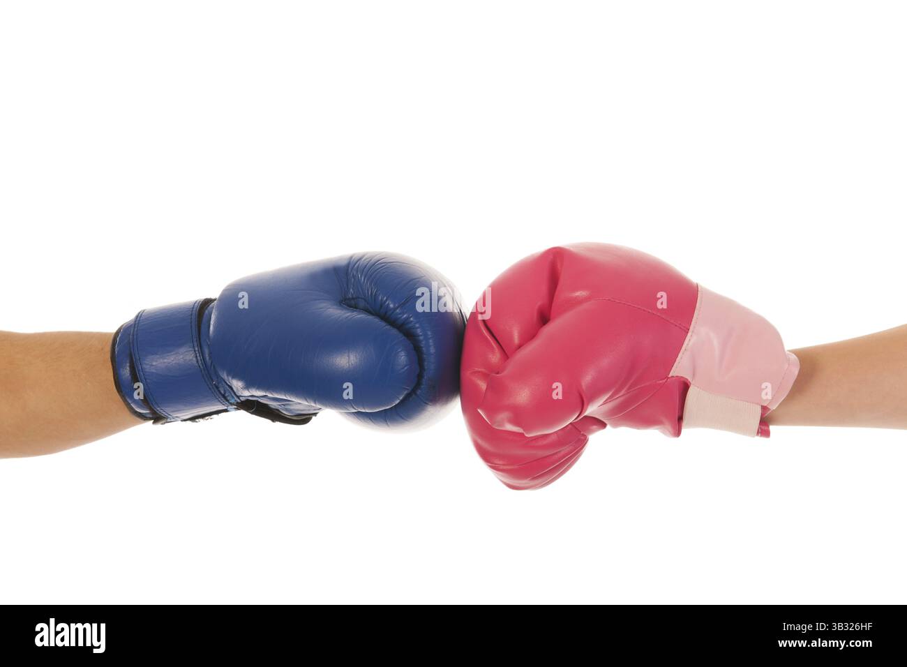 Boxing couple isolated over white background Stock Photo - Alamy