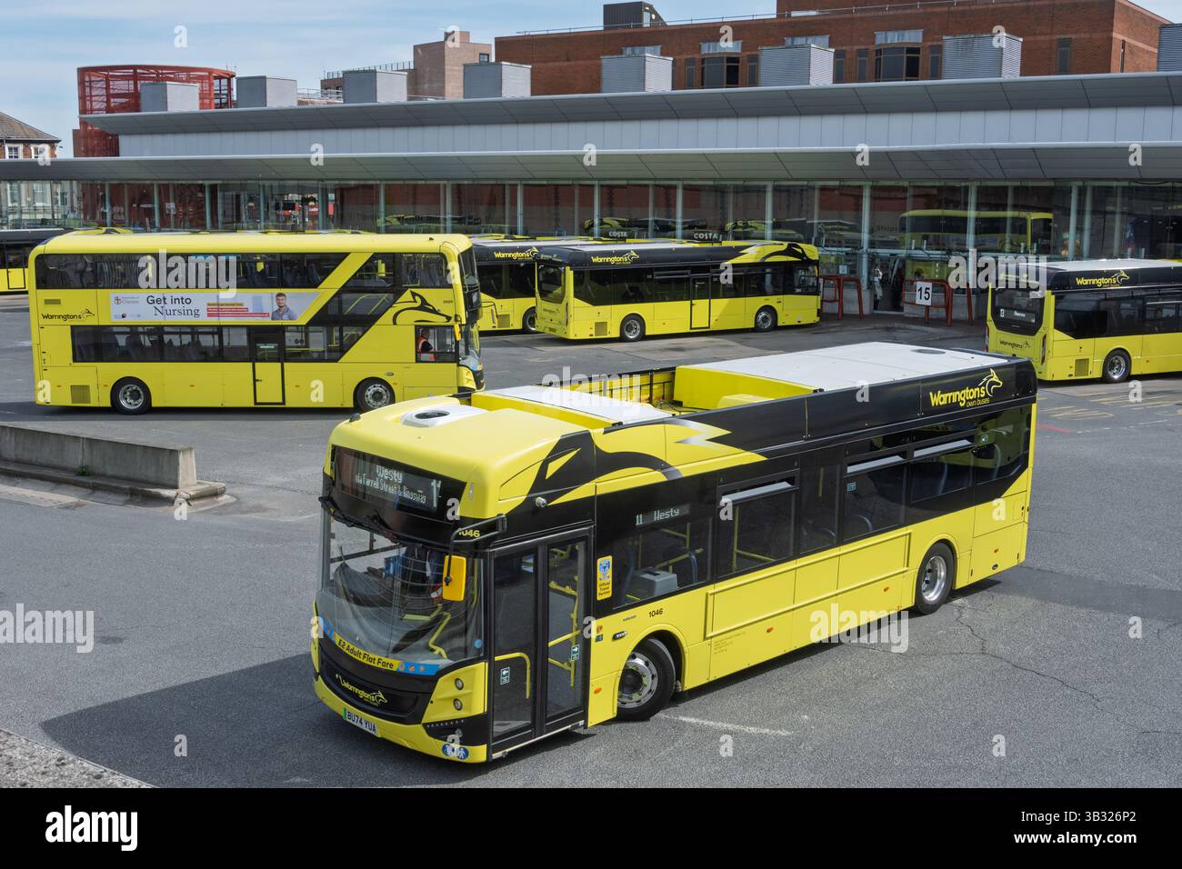 Warrington corporation new brightly coloured yellow Volvo electric ...