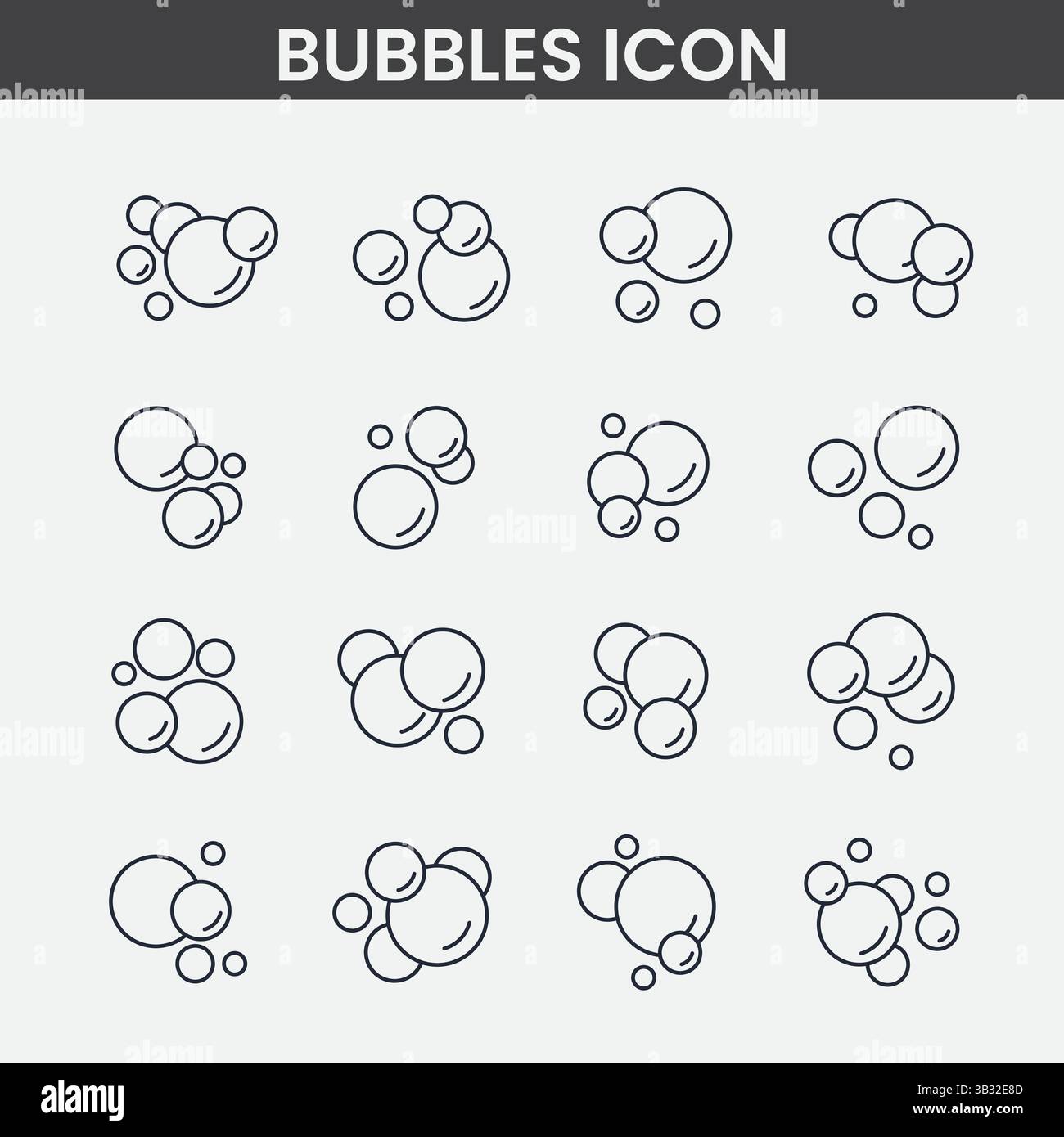 Playful round bubble icon hi-res stock photography and images - Alamy