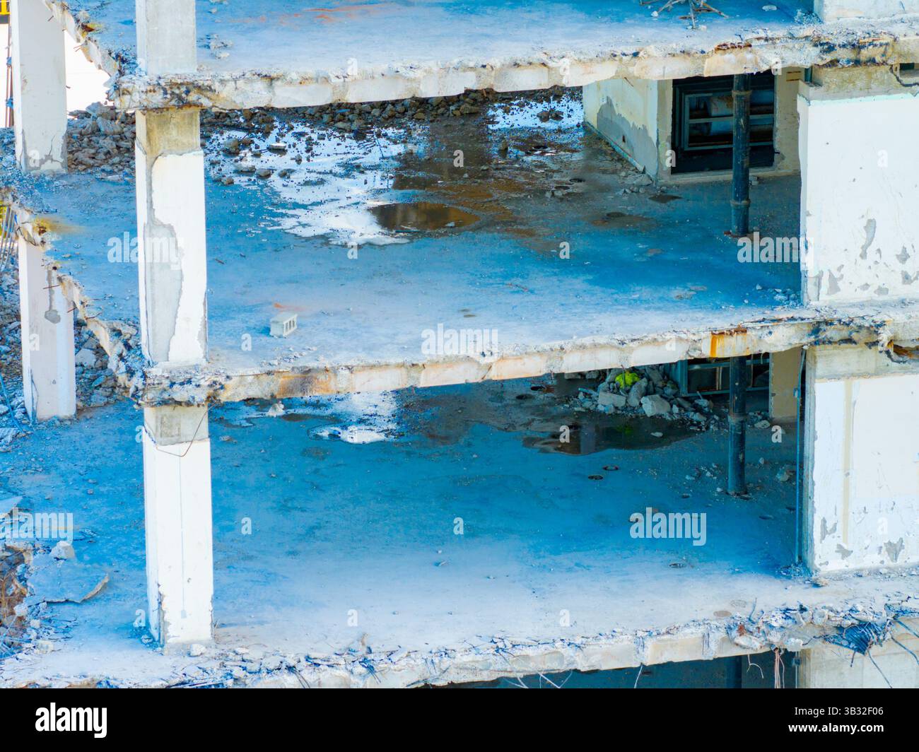 Old building shell son to be demolished Stock Photo - Alamy