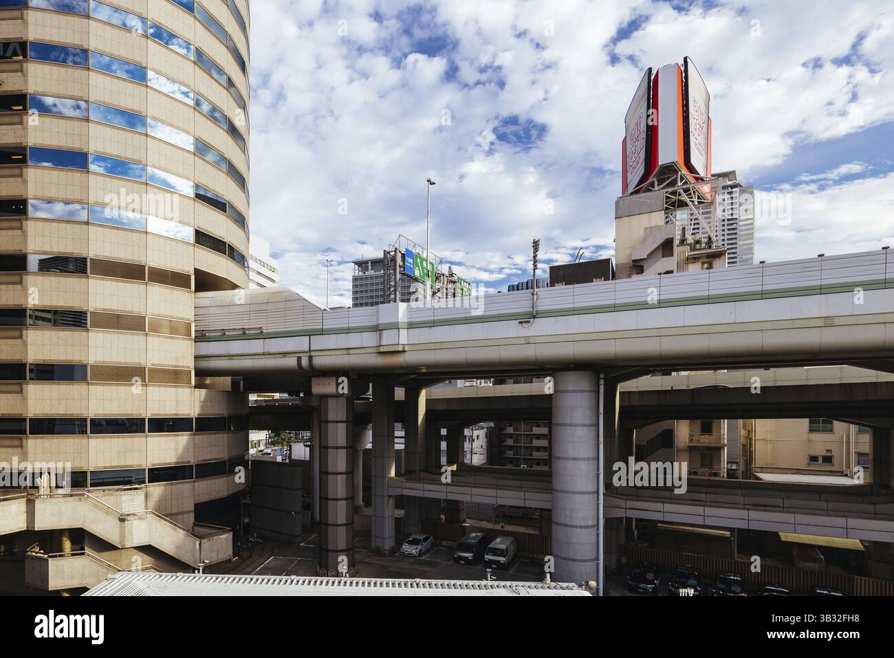 OSAKA, JAPAN - SEPTEMBER 25 2024: The famous 'highway thru a building ...