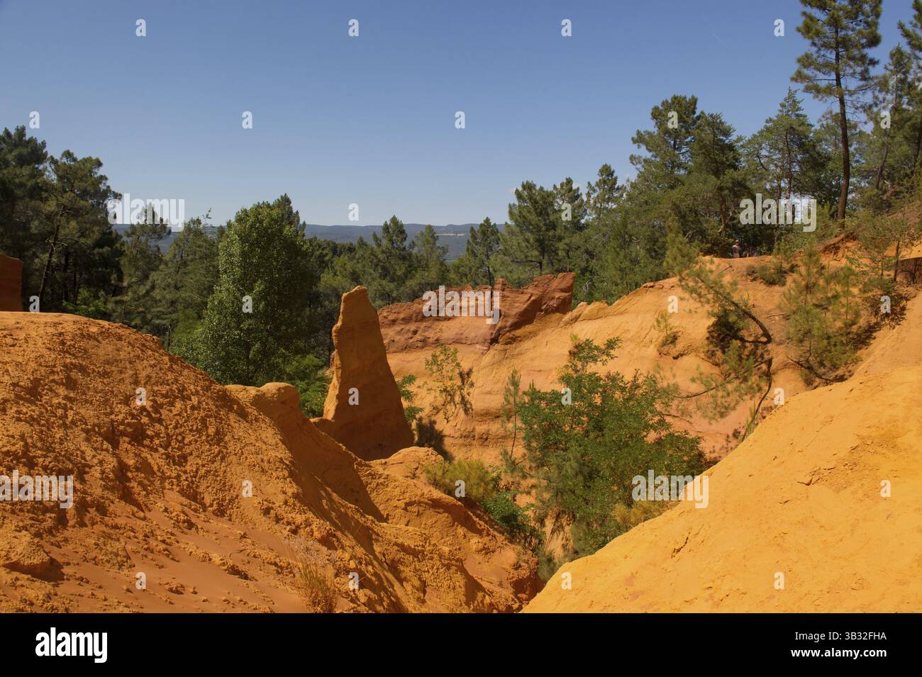 Landscape with ochre in France Stock Photo - Alamy
