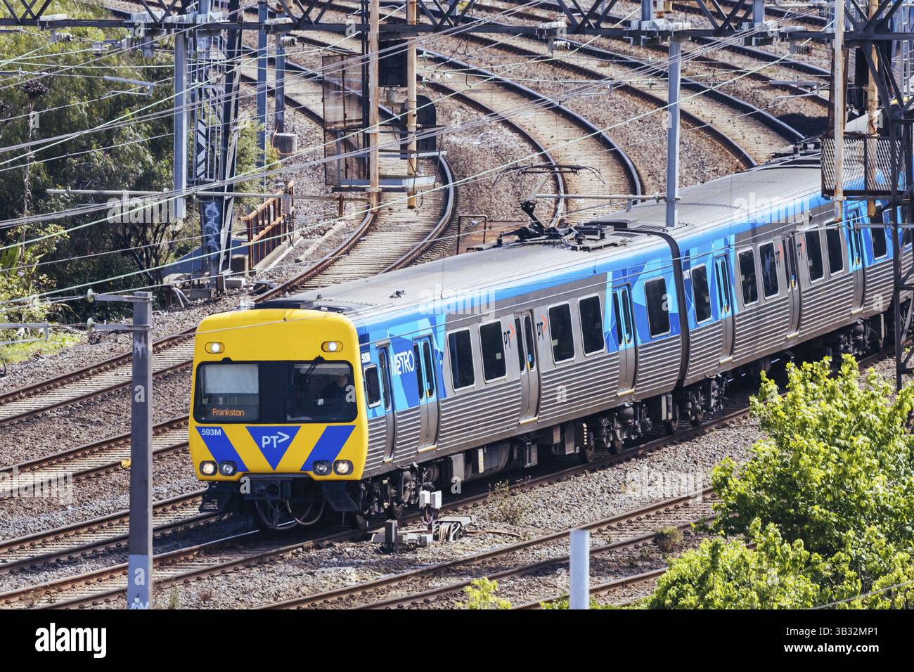MELBOURNE, AUSTRALIA - OCTOBER 31, 2023: A view of Melbourne Metro ...