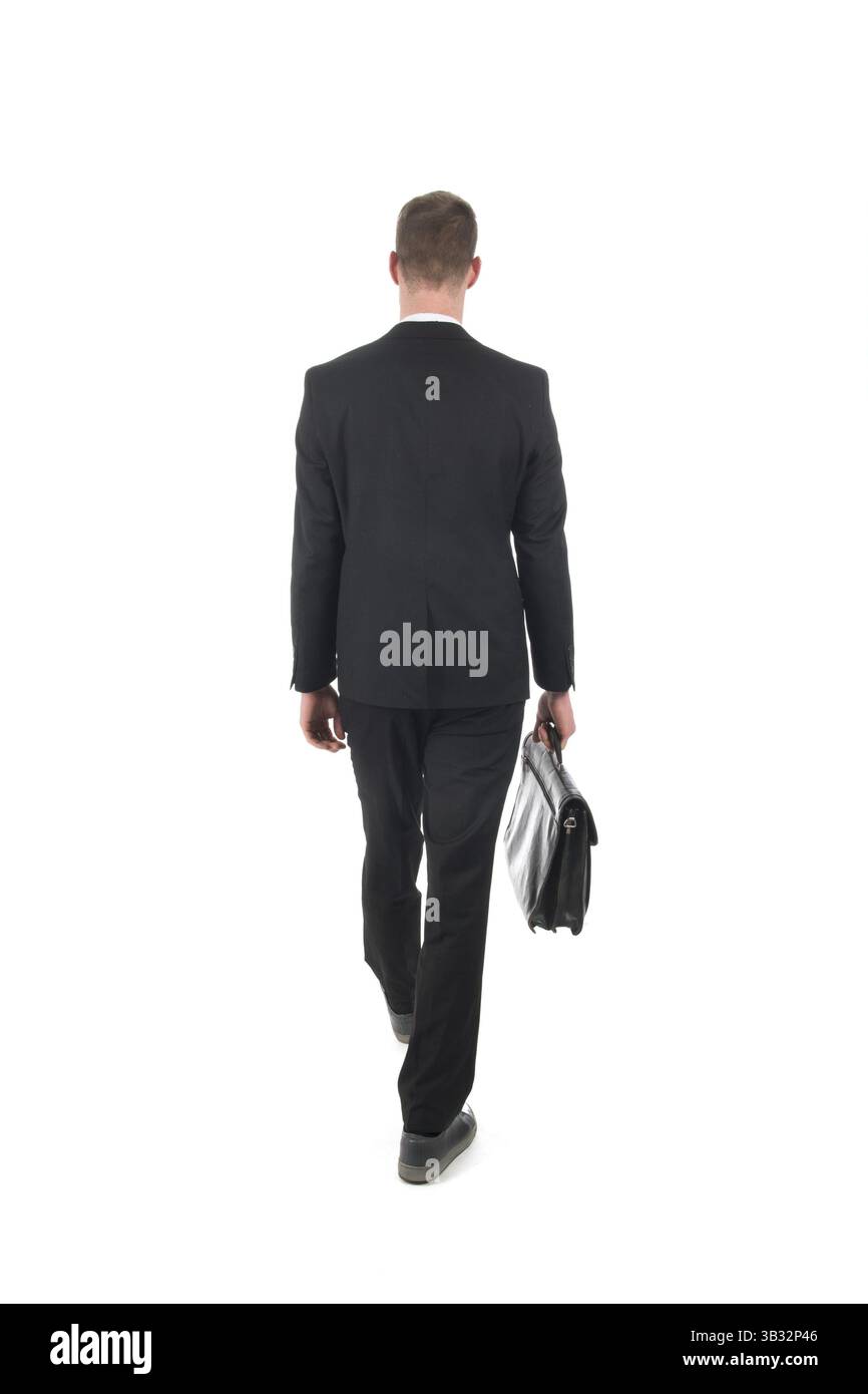 Back view man walking against Cut Out Stock Images & Pictures - Alamy
