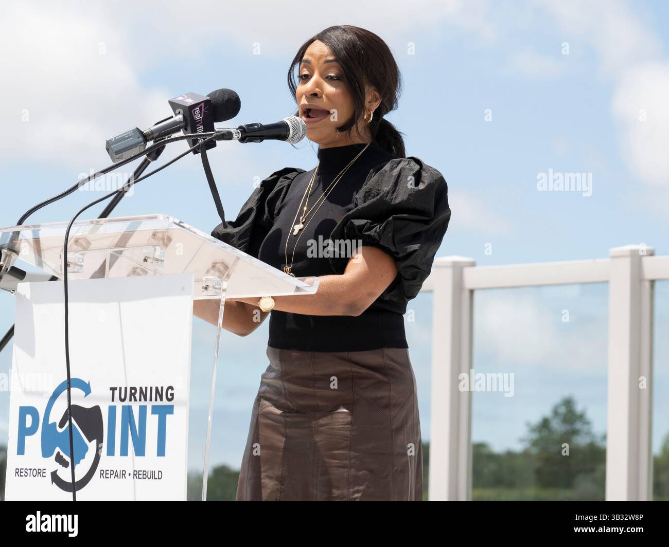 April 27, 2025, Los Angeles, California, USA: Tammi Mac speaks at ...