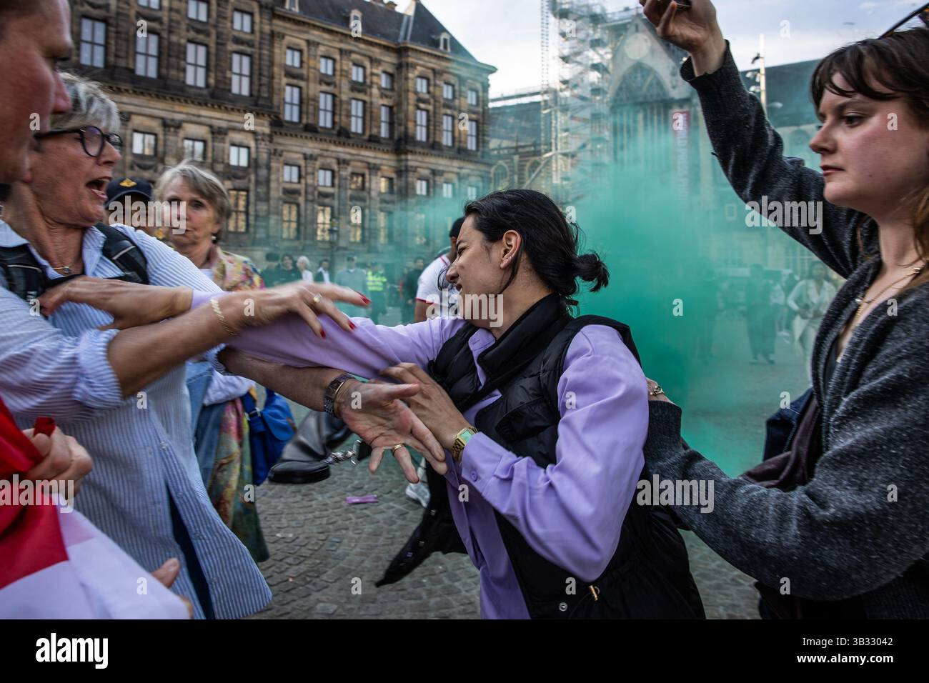 AMSTERDAM - Protesters during a rally for Israel at Dam Square. The ...