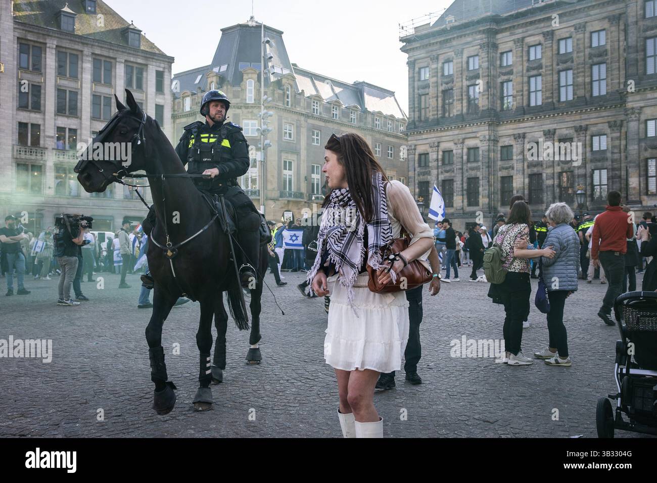 AMSTERDAM - Protesters during a rally for Israel at Dam Square. The ...