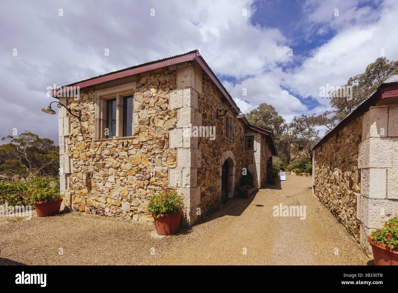 MELBOURNE, AUSTRALIA - FEBRUARY 15 2025: The grounds and historic ...