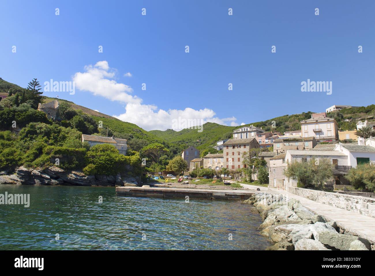 Little village at Cap Corse on French island Corsica Stock Photo - Alamy