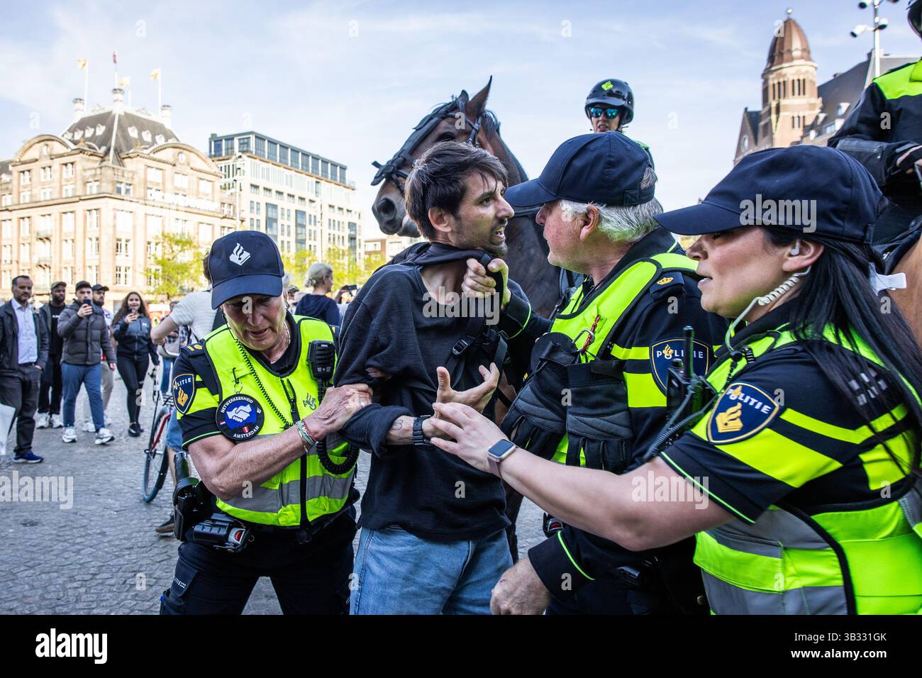 AMSTERDAM - Protesters during a rally for Israel at Dam Square. The ...