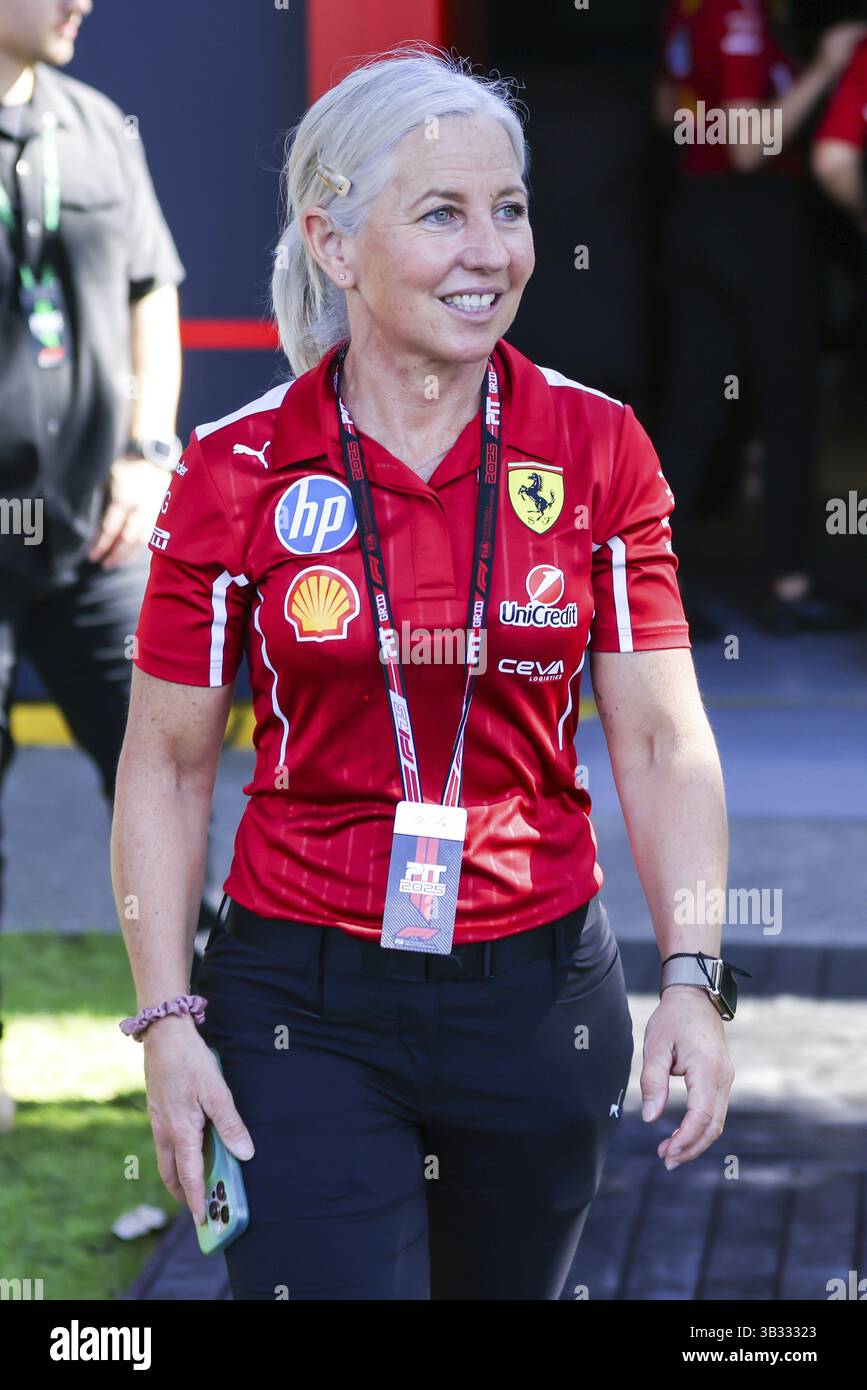 MELBOURNE, AUSTRALIA - MARCH 13: Angela Cullen of Scuderia Ferrari ...