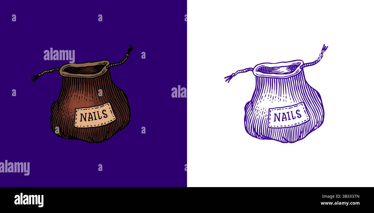 A bag with human nails for magic rituals or tarot deck, book. Halloween ...