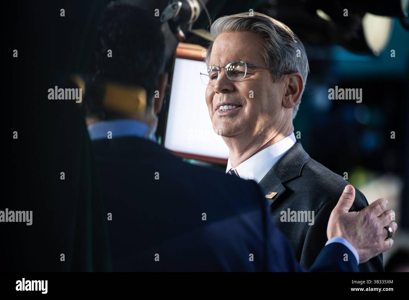 United States Secretary of the Treasury Scott Bessent gives a ...