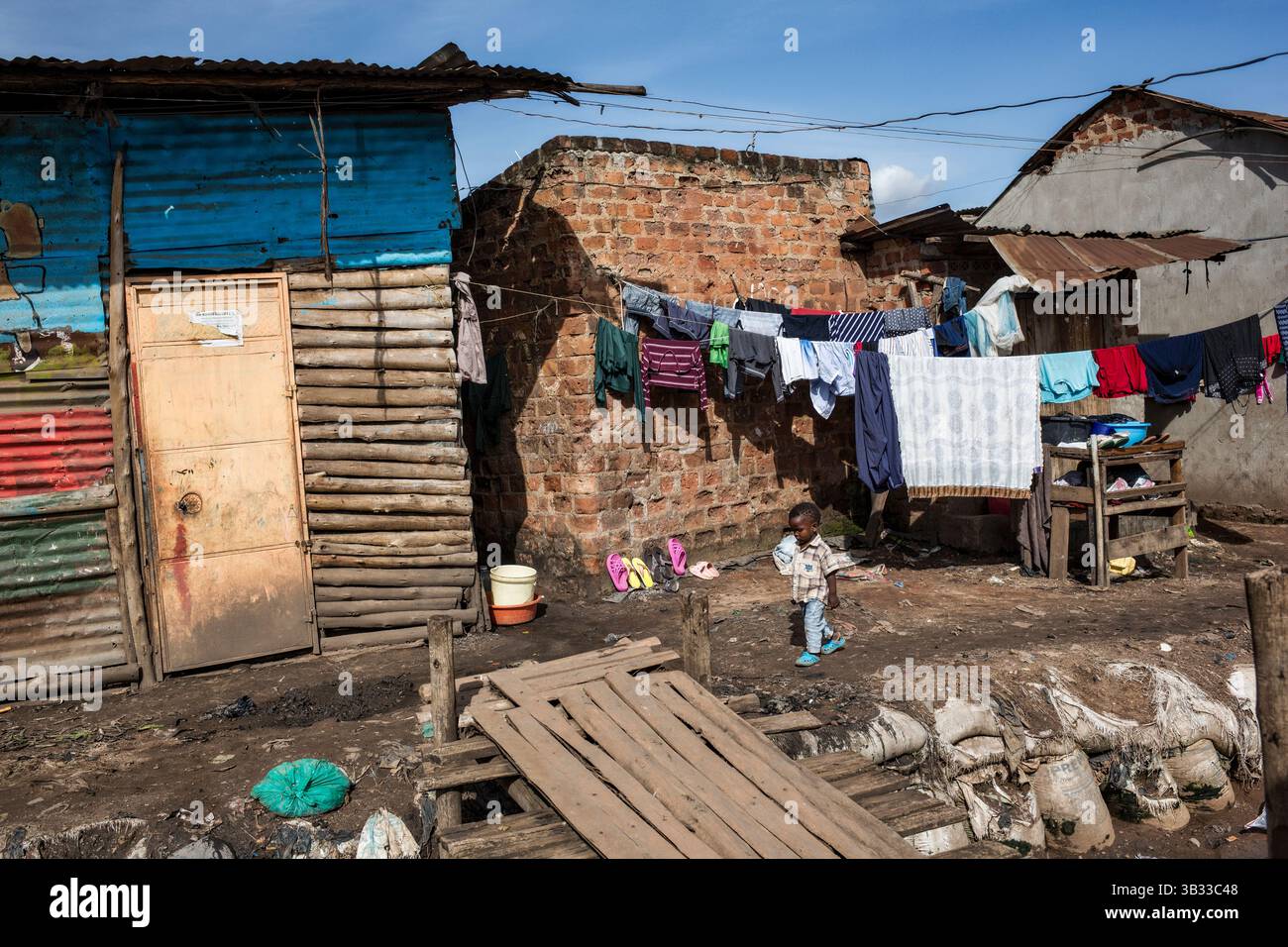 African mass in Katanga slum, Kampala, Uganda, Africa Stock Photo - Alamy